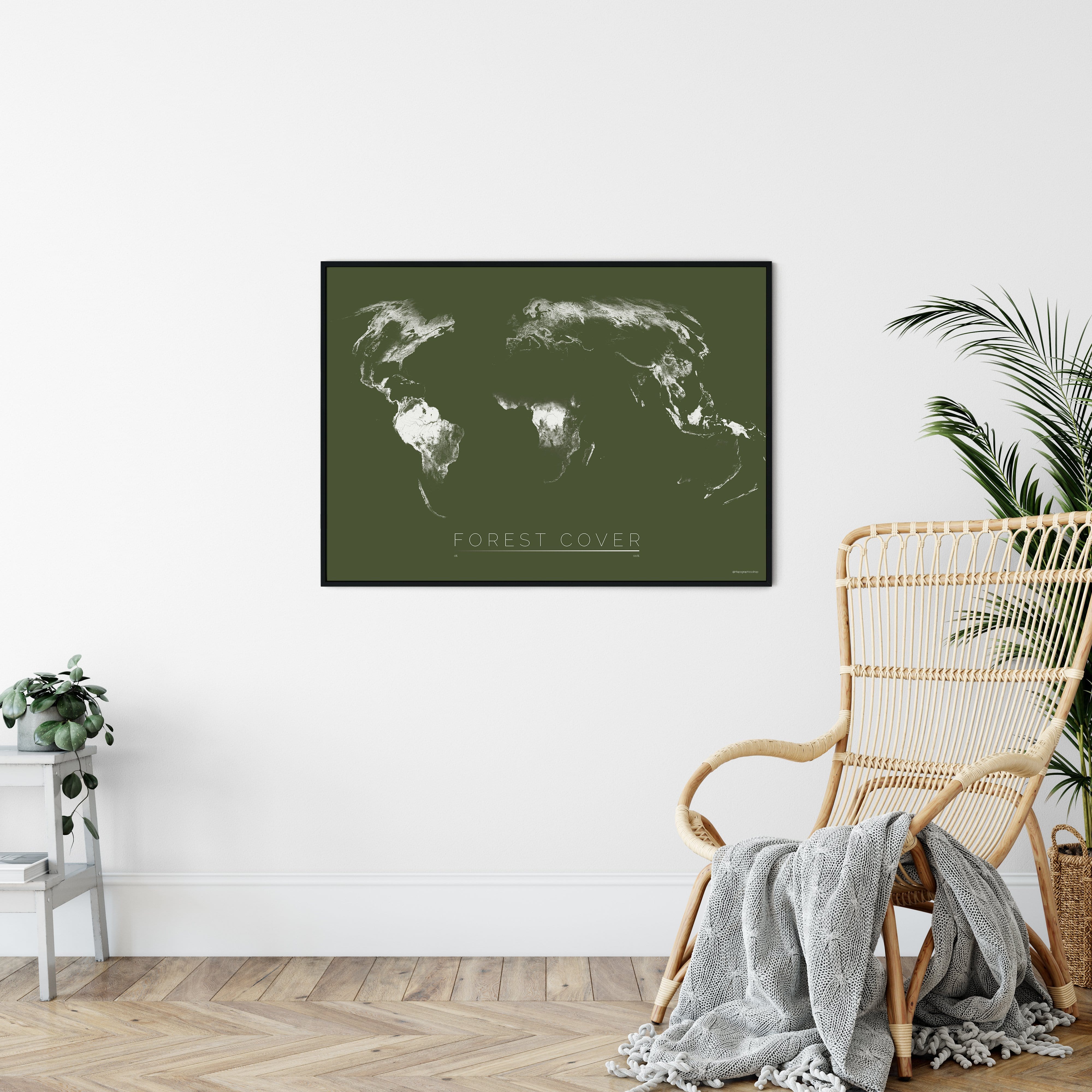 MAP PRINT: THE WORLD AS FOREST DENSITY – MAPOGRAPHICS