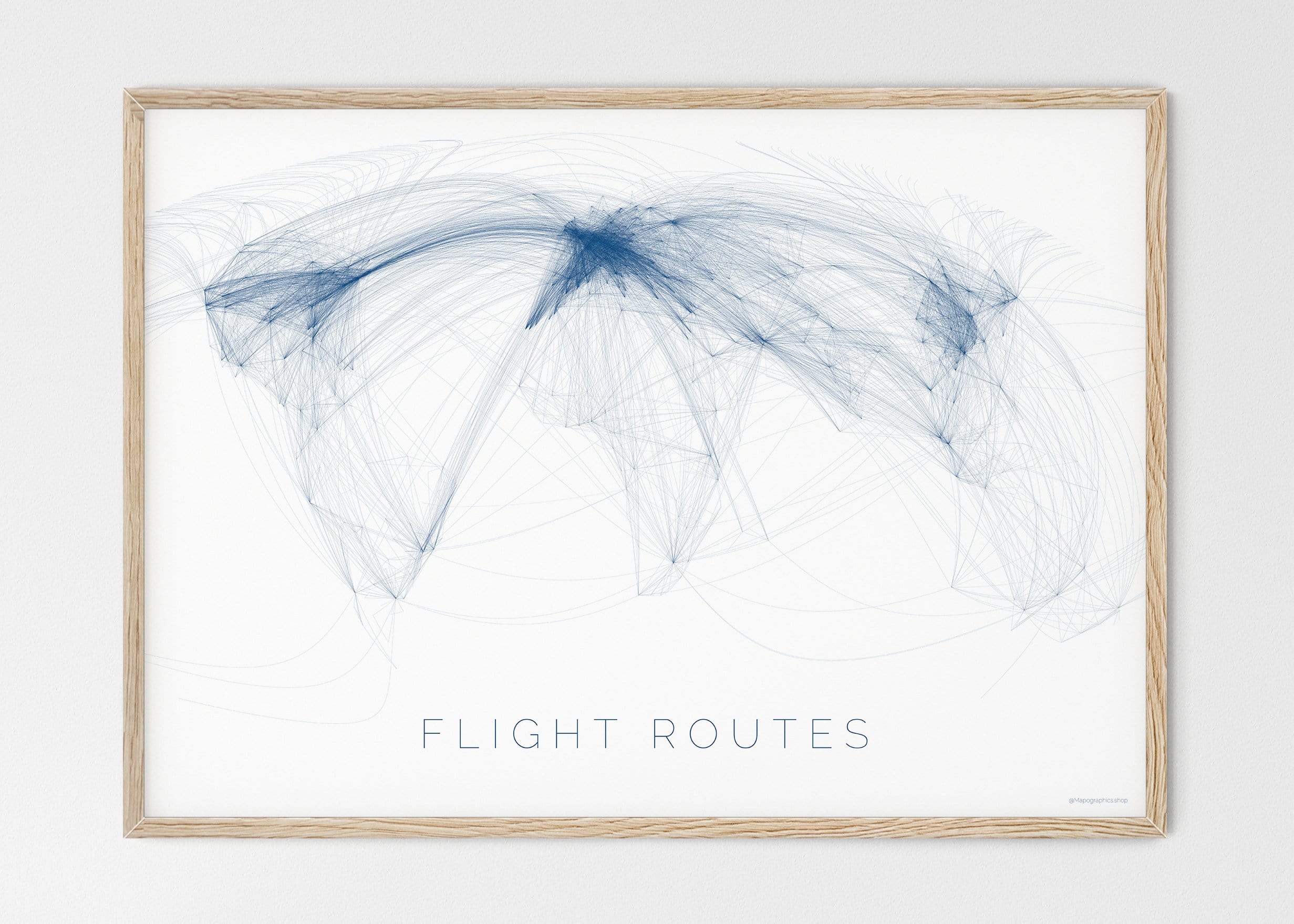 MAP PRINT: THE WORLD AS FLIGHT ROUTES – MAPOGRAPHICS